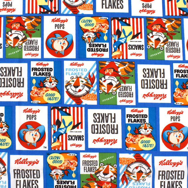 生地 Kellogg's ケロッグパッケージ/シーチング（KLGF-01） R.レッド オカダヤ(okadaya) 布・生地、毛糸、手芸用品の専門店