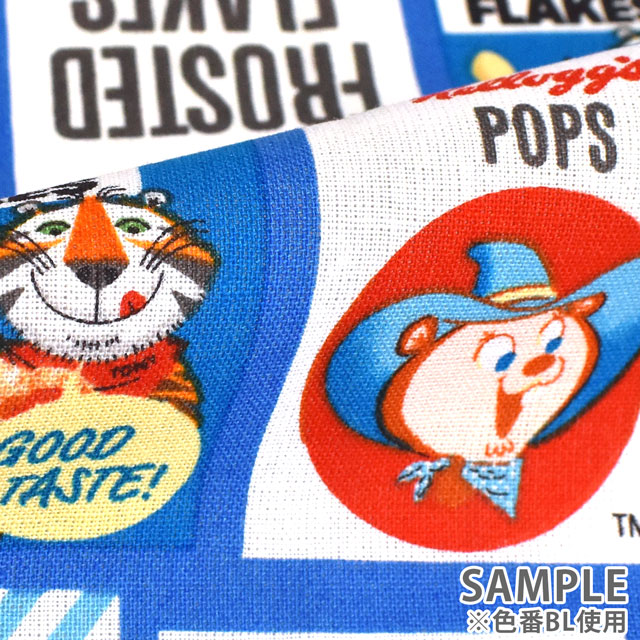 生地 Kellogg's ケロッグパッケージ/シーチング（KLGF-01） R.レッド オカダヤ(okadaya) 布・生地、毛糸、手芸用品の専門店