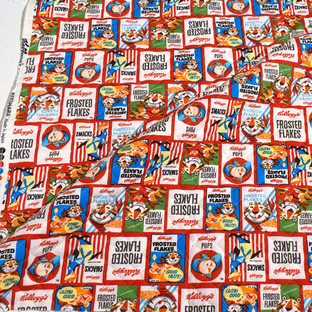 生地 Kellogg's ケロッグパッケージ/キルティング（KLGF-01Q） R.レッド オカダヤ(okadaya) 布・生地、毛糸、手芸用 ...