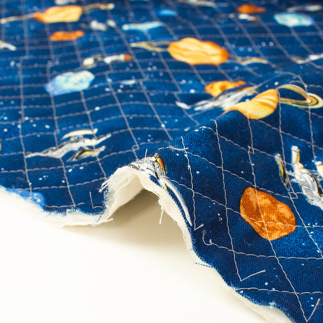 生地 お気に入りシリーズ コズミック/キルティング（MOWF-153Q） NV.ネイビー オカダヤ(okadaya) 布・生地、毛糸、手芸用品の専門店