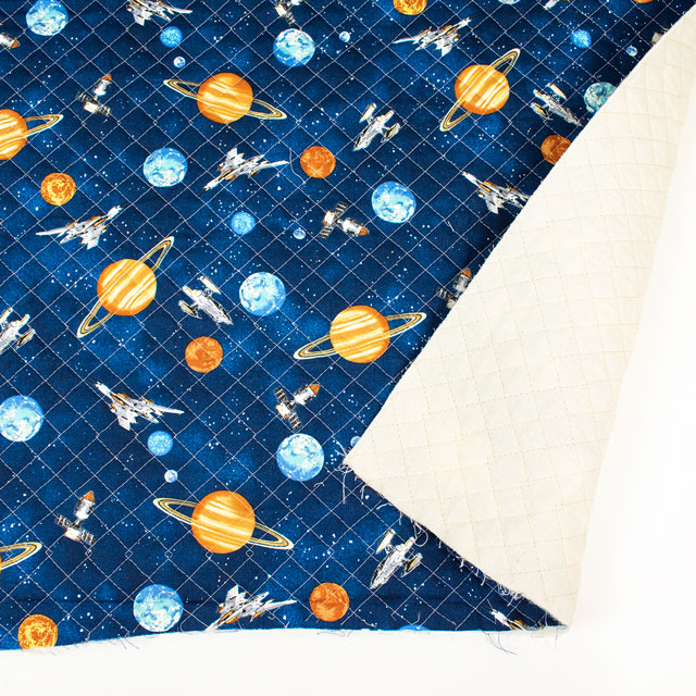 生地 お気に入りシリーズ コズミック/キルティング（MOWF-153Q） NV.ネイビー オカダヤ(okadaya) 布・生地、毛糸、手芸用品の専門店