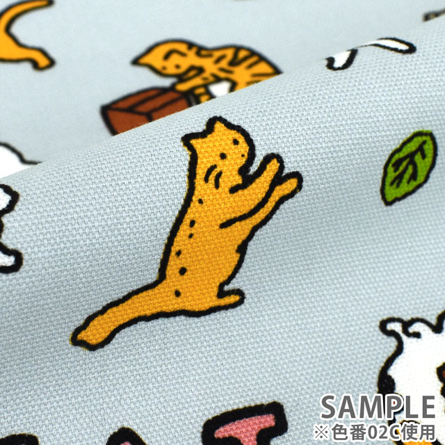 生地 ZERO PER ZERO ゼロパーゼロ CAT/オックス（ZPFO） 02A.ピンク オカダヤ(okadaya) 布・生地、毛糸、手芸用品の専門店